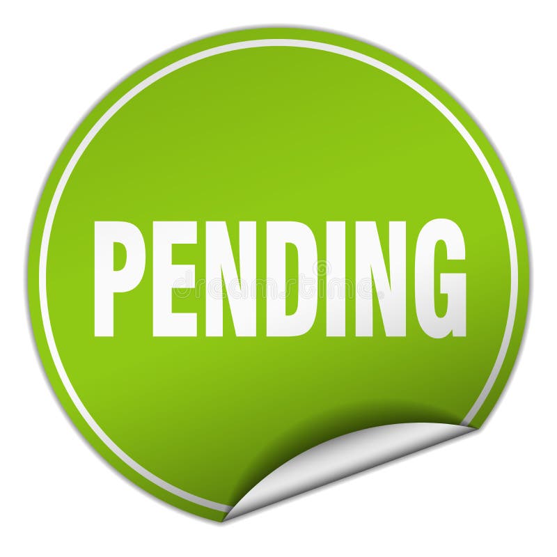 Pending sticker stock vector. Illustration of isolated - 121035910