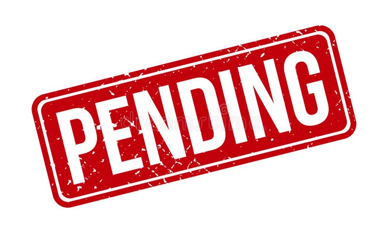 Pending Rubber Stamp. Red Pending Rubber Grunge Stamp Seal Vector ...