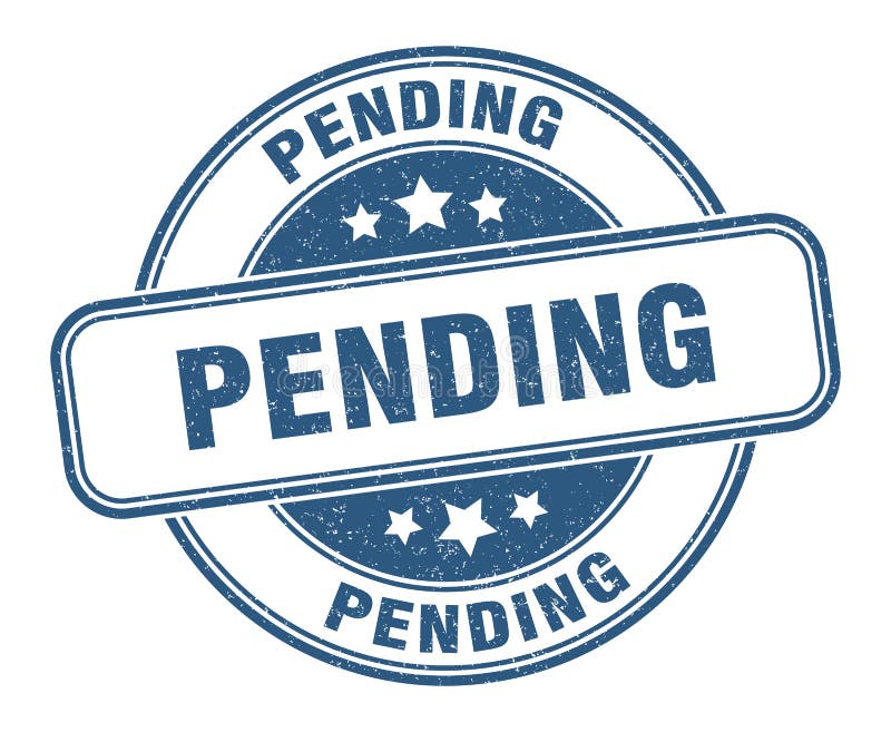 Pending Stamp stock illustration. Illustration of guarantee - 8733304