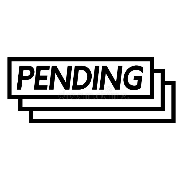 Pending stamp on white stock vector. Illustration of badge - 123633646