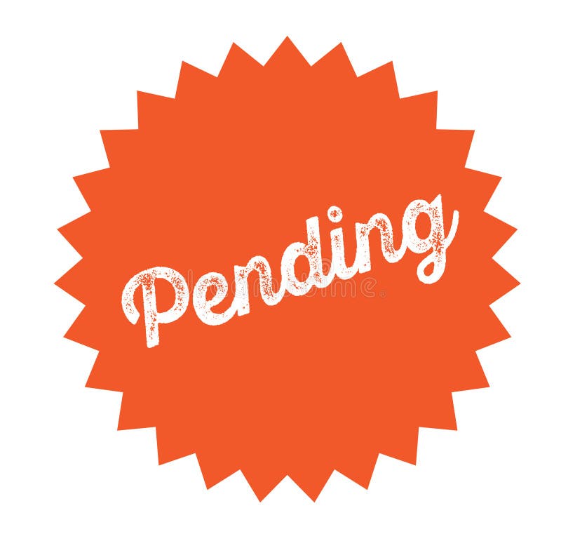Pending stamp on white stock vector. Illustration of badge - 123633646