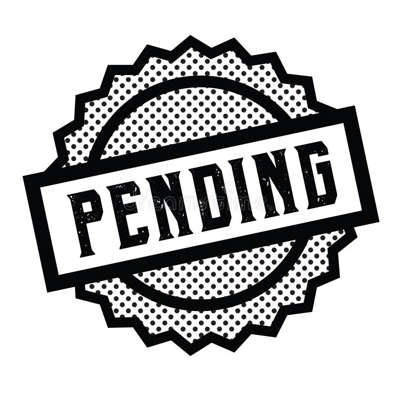 Pending stamp on white stock vector. Illustration of template - 124219018