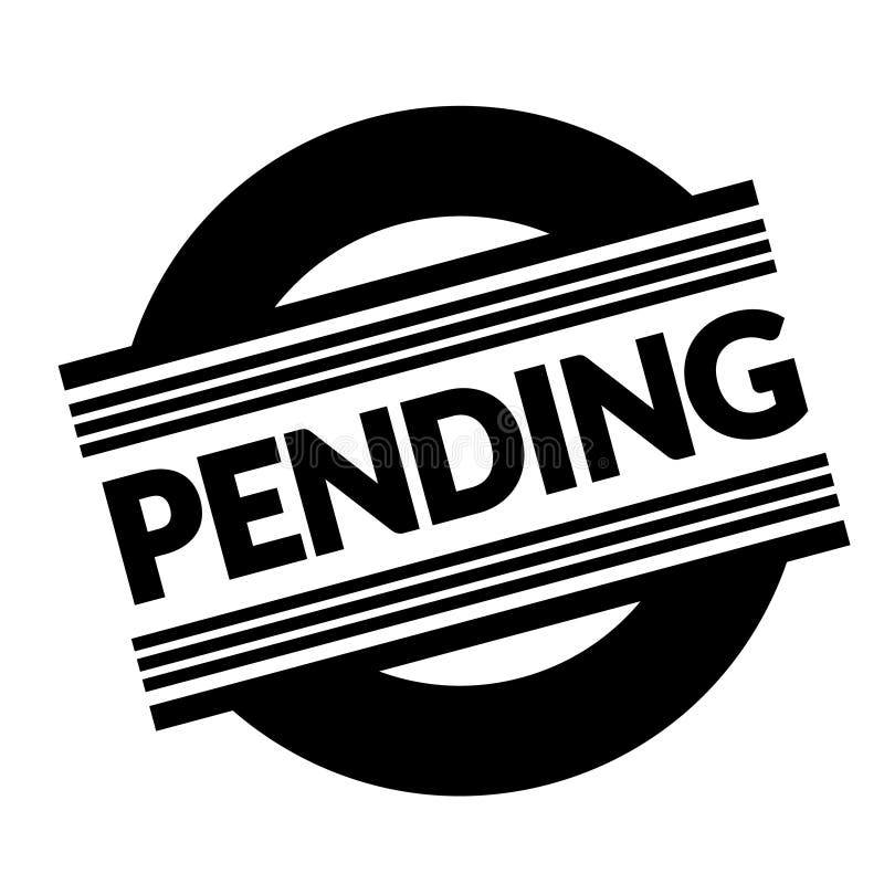 Pending stamp on white stock vector. Illustration of badge - 124301499