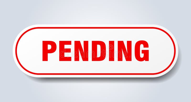 Pending sticker. stock vector. Illustration of website - 158773436