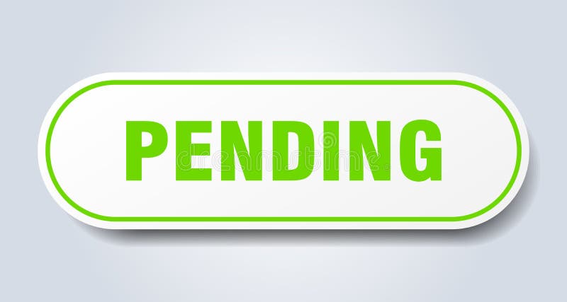 Pending sticker. stock vector. Illustration of pending - 158776791