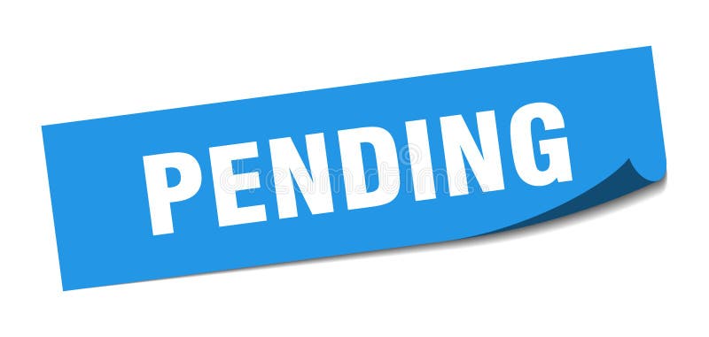 Pending sticker. stock vector. Illustration of label - 153666507