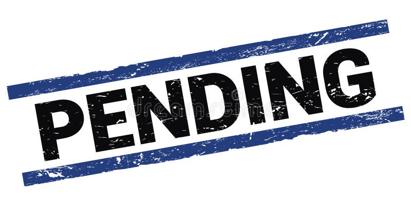 PENDING Text on Black-blue Rectangle Stamp Sign Stock Illustration ...