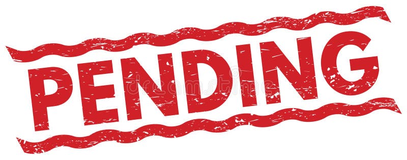 PENDING Text on Red Lines Stamp Sign Stock Illustration - Illustration ...