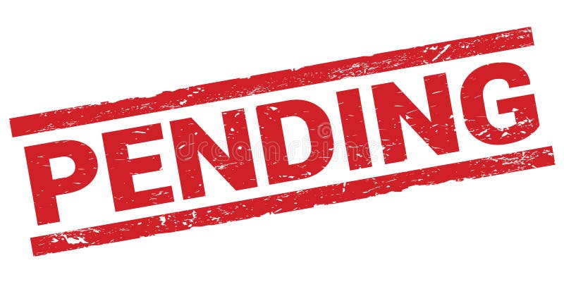 PENDING Text on Red Rectangle Stamp Sign Stock Illustration ...