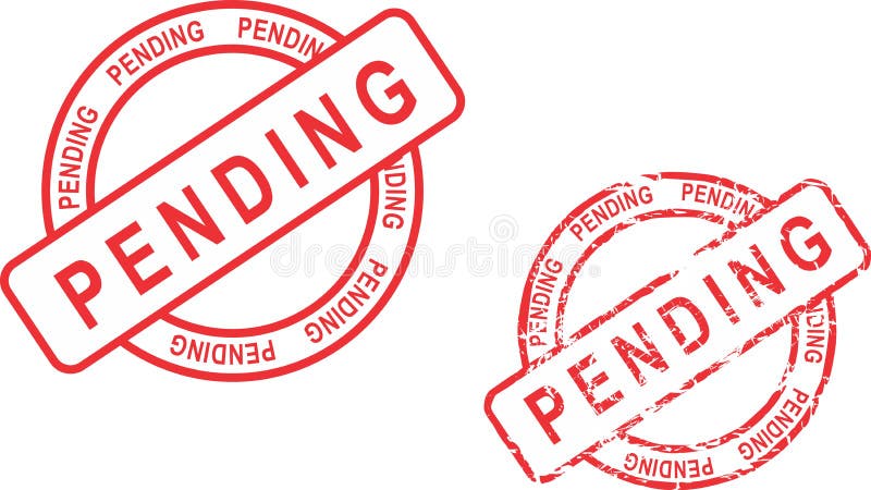 Pending Text Stamp Sticker in Vector Format Stock Vector - Illustration ...