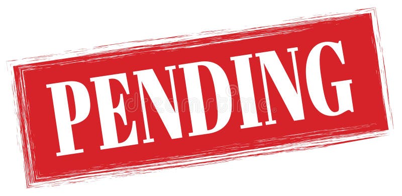 PENDING Text Written on Red Stamp Sign Stock Illustration ...