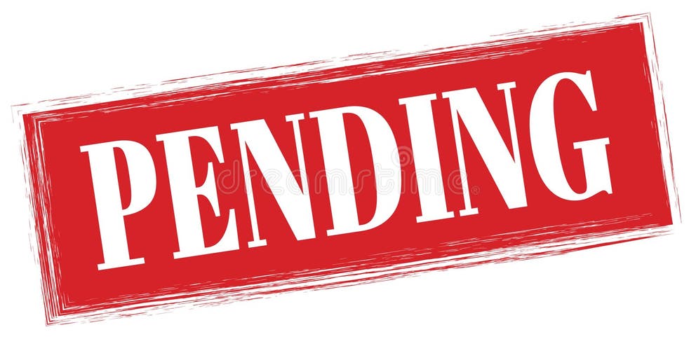 PENDING Text Written on Red Stamp Sign Stock Illustration ...