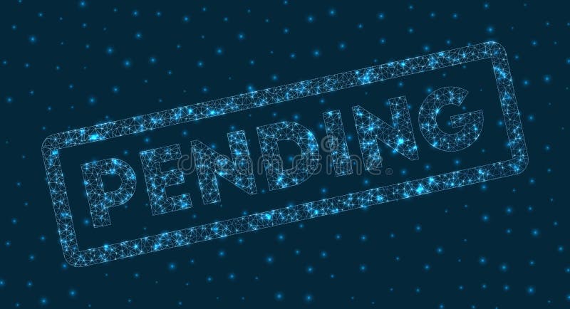 Pending Word in Digital Style. Stock Vector - Illustration of line ...