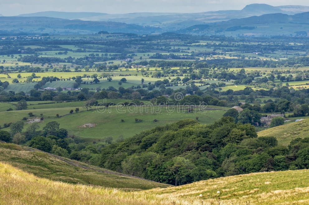 Pendle Hill, Lancashire - View from the Top. Stock Photo - Image of ...