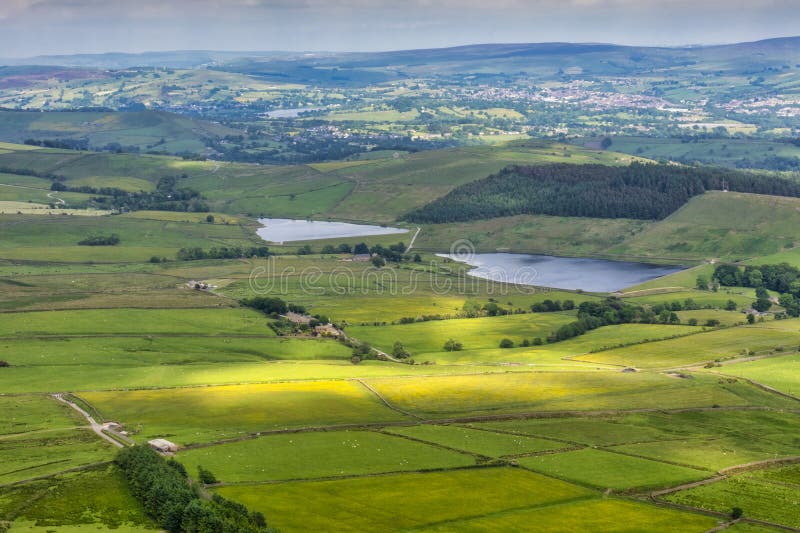 Pendle Hill, Lancashire - View from the Top. Stock Image - Image of ...