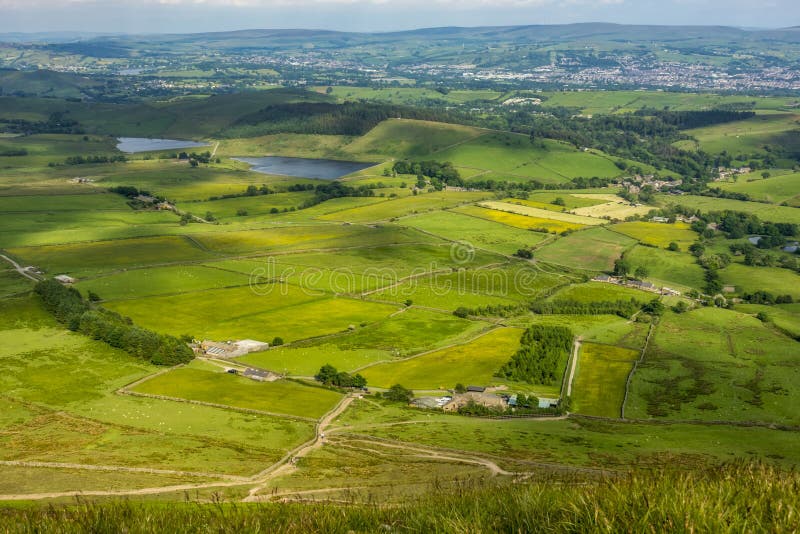 Pendle Hill, Lancashire - View from the Top. Stock Photo - Image of ...