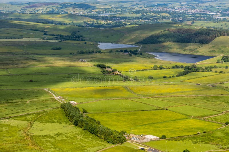 Pendle Hill, Lancashire - View from the Top. Stock Photo - Image of ...