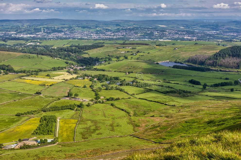 Pendle Hill, Lancashire - View from the Top. Stock Photo - Image of ...