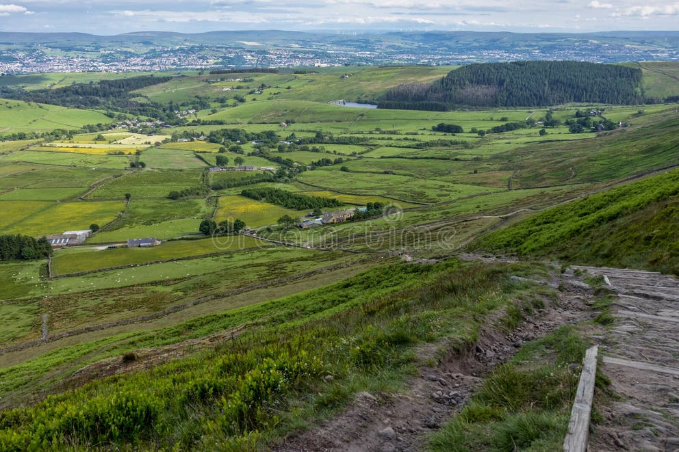 Pendle Hill, Lancashire - View from the Top. Stock Photo - Image of ...