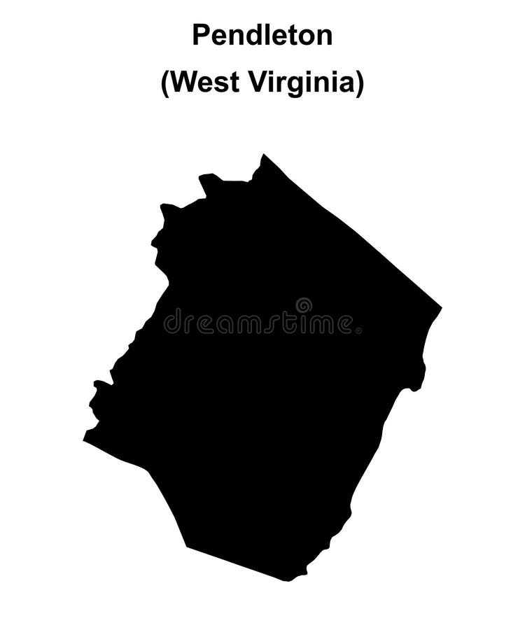 Pendleton outline map stock vector. Illustration of outline - 361877809