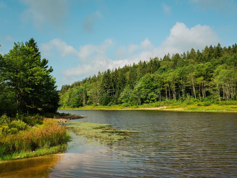 Pendleton Lake, at Blackwater Falls State Park in Davis, West Virginia ...