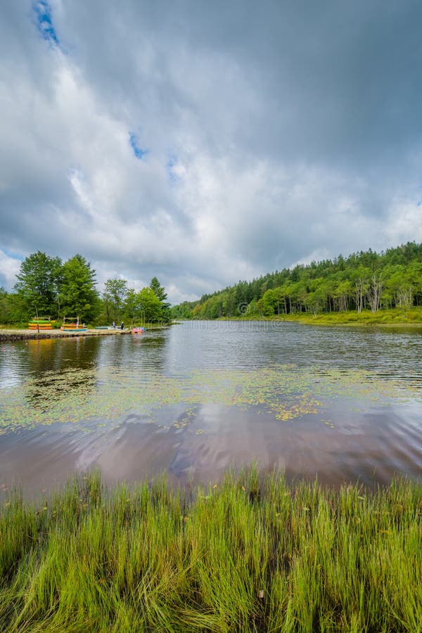 Pendleton Lake, at Blackwater Falls State Park, West Virginia Stock ...