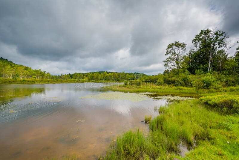 Pendleton Lake, at Blackwater Falls State Park, West Virginia Stock ...