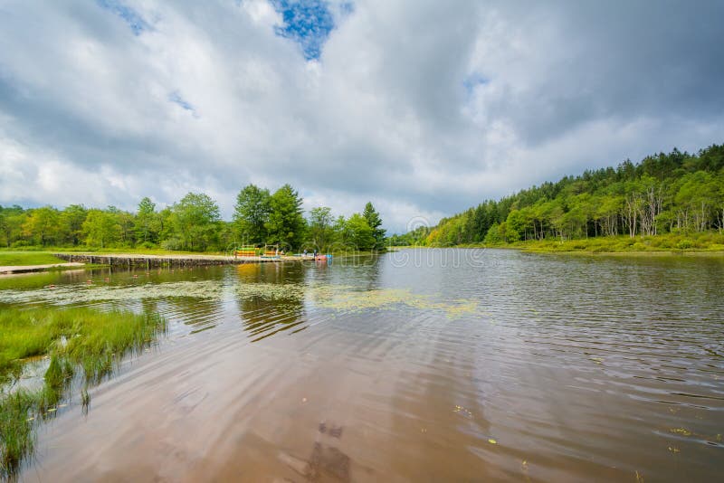 Pendleton Lake, at Blackwater Falls State Park, West Virginia Stock ...