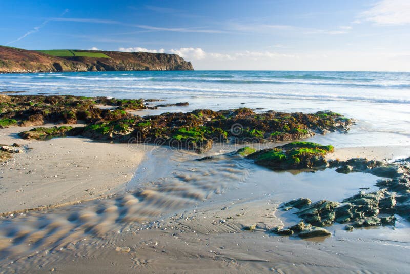 Pendower Beach stock photo. Image of england, seashore - 20035158