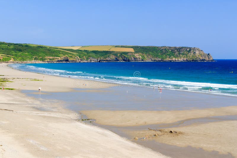 Pendower Beach Cornwall England Editorial Photography - Image of sunny ...