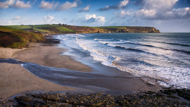 Pendower Beach Gerrans Bay, Cornwall UK. Stock Photo - Image of gerrans ...