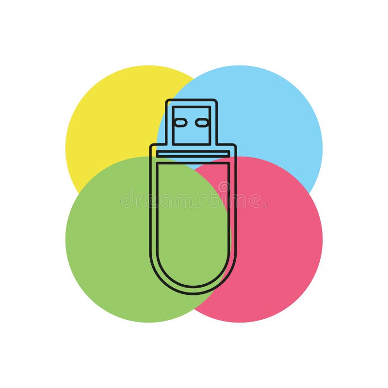 Pendrive Sign Illustration, Usb Icon Stock Illustration - Illustration ...
