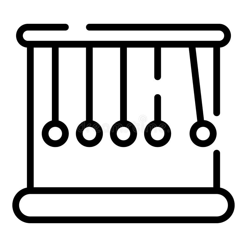 Pendulum Gravity Experiment Icon, Outline Style Stock Vector ...