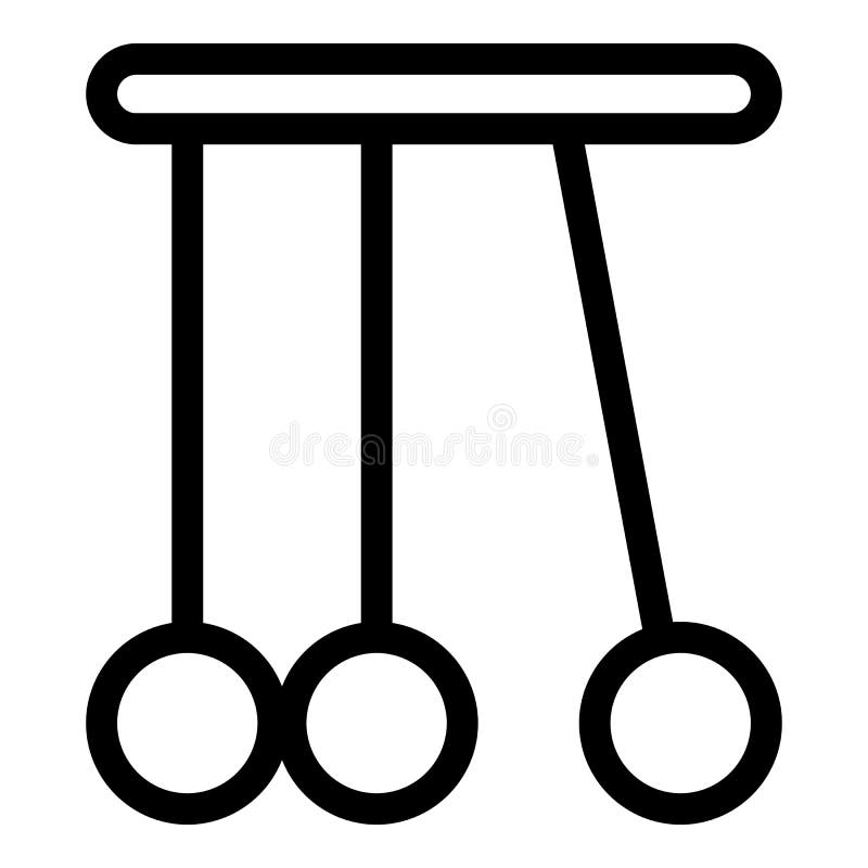 Pendulum of Two Balls. Design. Animation with Two Balls on Ropes ...