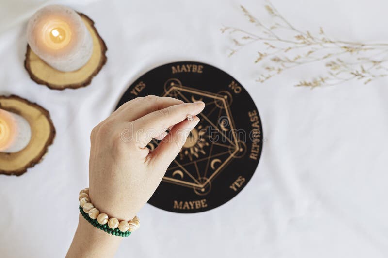 Pendulum Board for Divination, Fortune Telling Stock Image - Image of ...