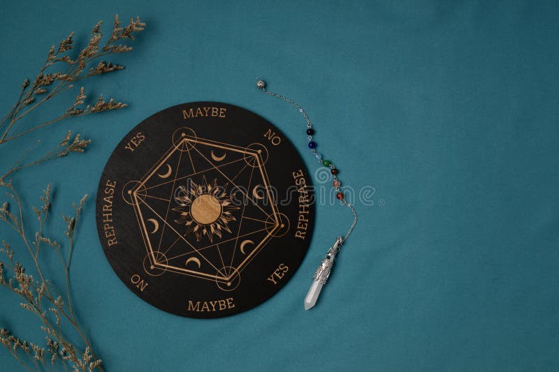 Pendulum Board for Divination, Fortune Telling Stock Photo - Image of ...