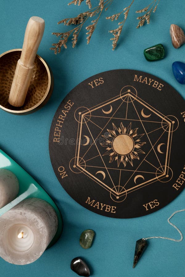 Pendulum Board for Divination, Fortune Telling Stock Photo - Image of ...