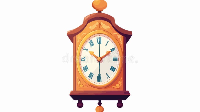 Pendulum Clock Cartoon Vector Illustration for Whimsical Designs and ...