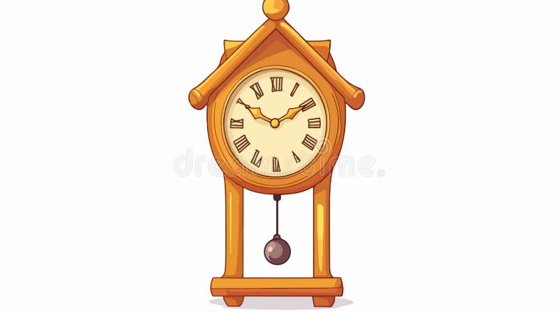Pendulum Clock Cartoon Vector Illustration for Whimsical Designs and ...