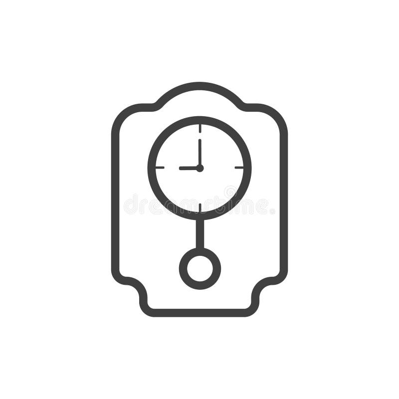 Pendulum Clock Icon. Vector Illustration Decorative Design Stock Vector ...