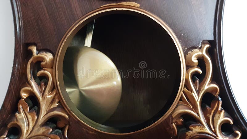 Pendulum Clock Ticking Here and There Close-up Stock Illustration ...