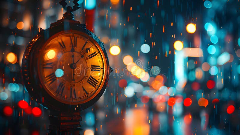 Pendulum Clocks on Blurred Bokeh Background,ime Travel Countdown ...