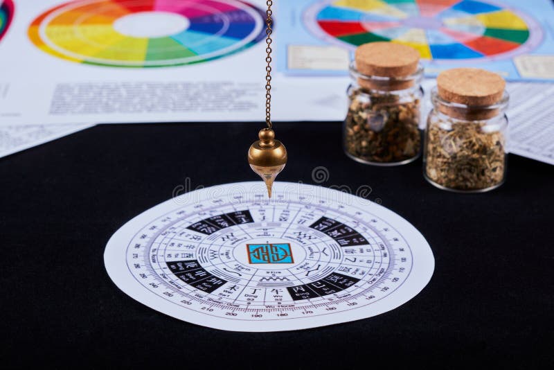 Pendulum for divination stock image. Image of blank - 140098307