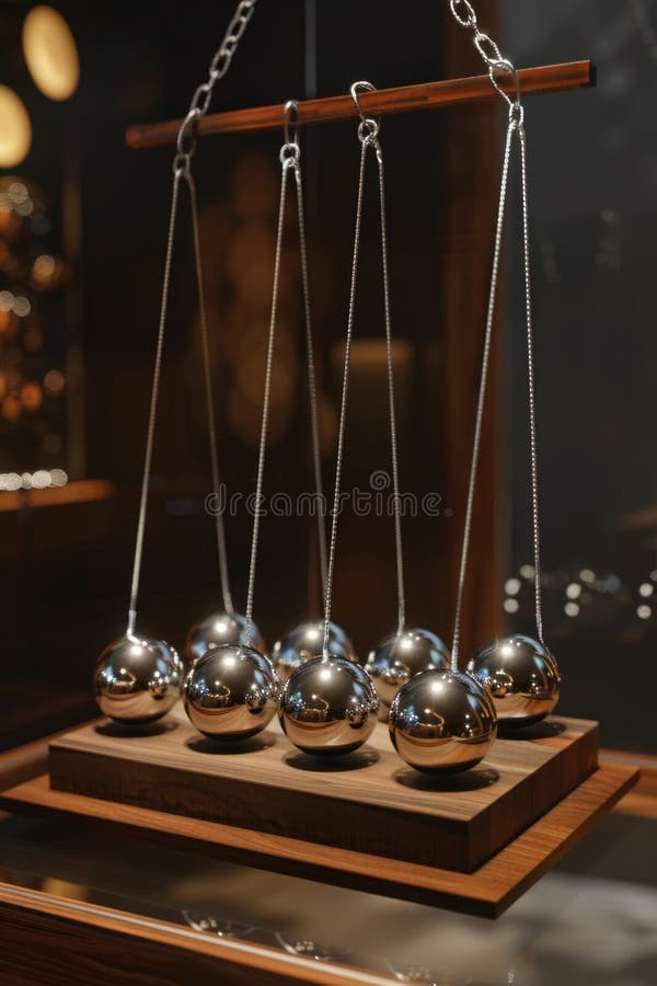 A Pendulum with Five Balls Suspended from it. Ideal for Scientific and ...