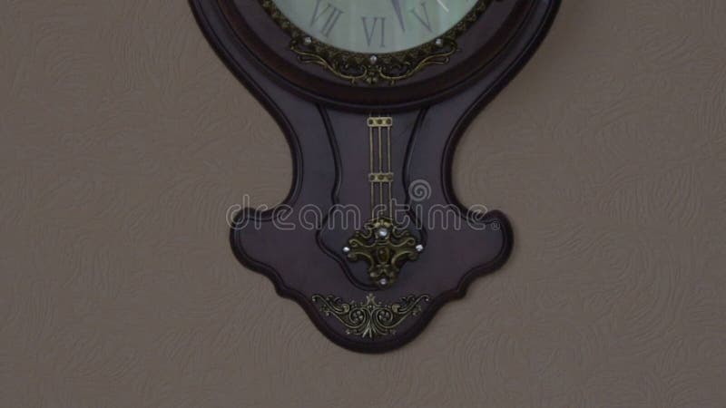 Pendulum of a Grandfather Clock Swinging. Slow Motion Stock Footage ...