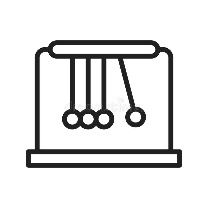 Pendulum Icon with Outline Style Stock Vector - Illustration of atom, outline: 254406840