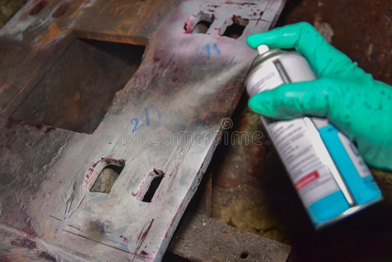 Penetrant Test PT stock photo. Image of inspection, liquid - 155793866