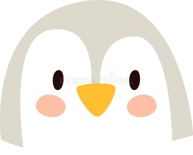 Penguin Animal Face stock vector. Illustration of face - 290686753