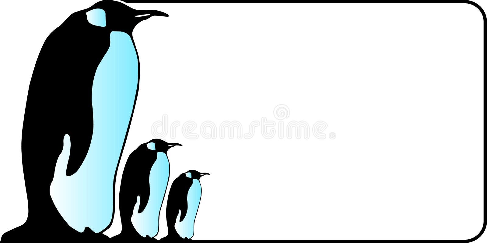 Penguin border stock vector. Illustration of south, frozen - 4657433