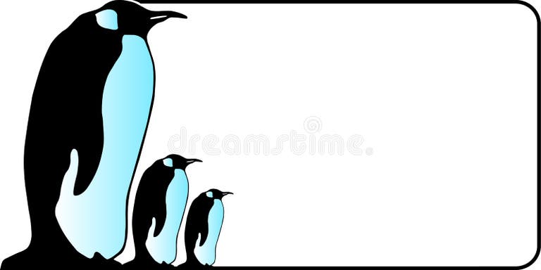 Penguin border stock vector. Illustration of background - 4657459